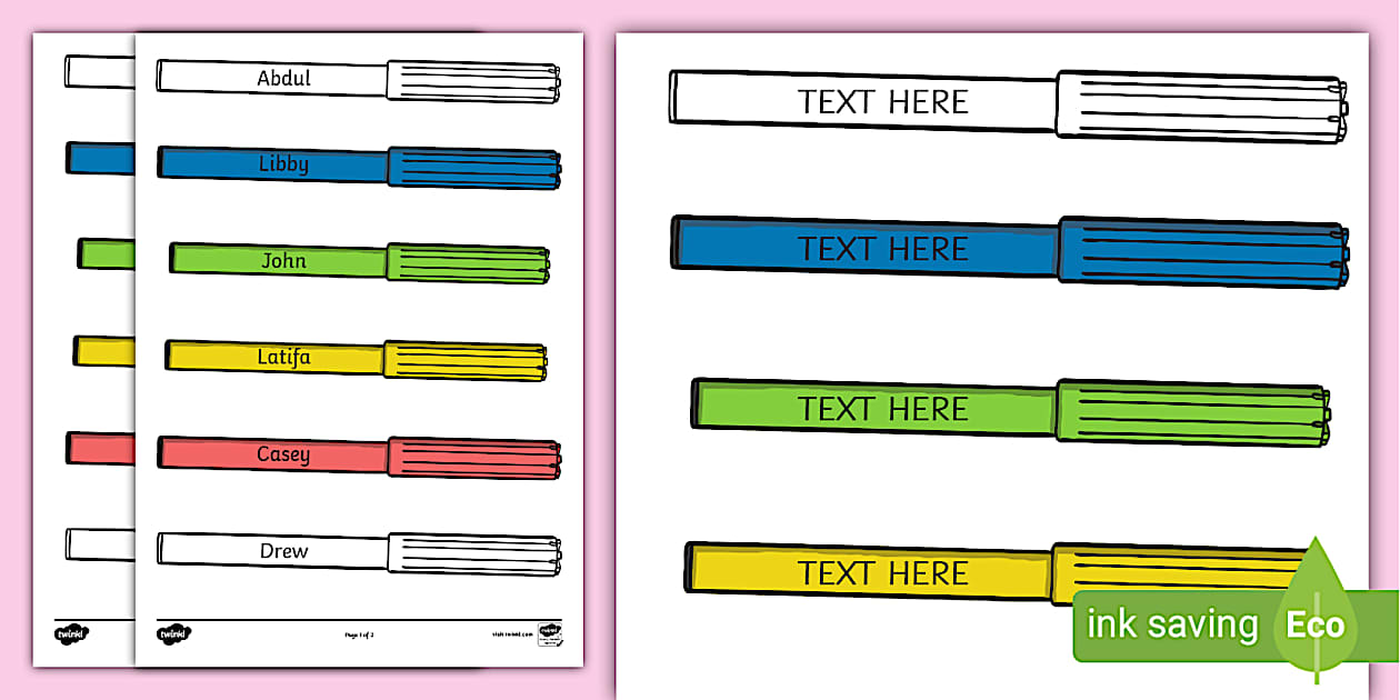 👉 Editable Felt Tips - Labels for Classroom Display