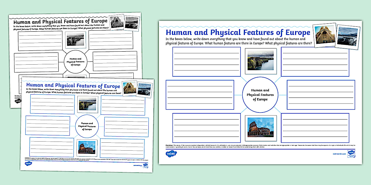 Human and Physical Features of Europe (teacher made)