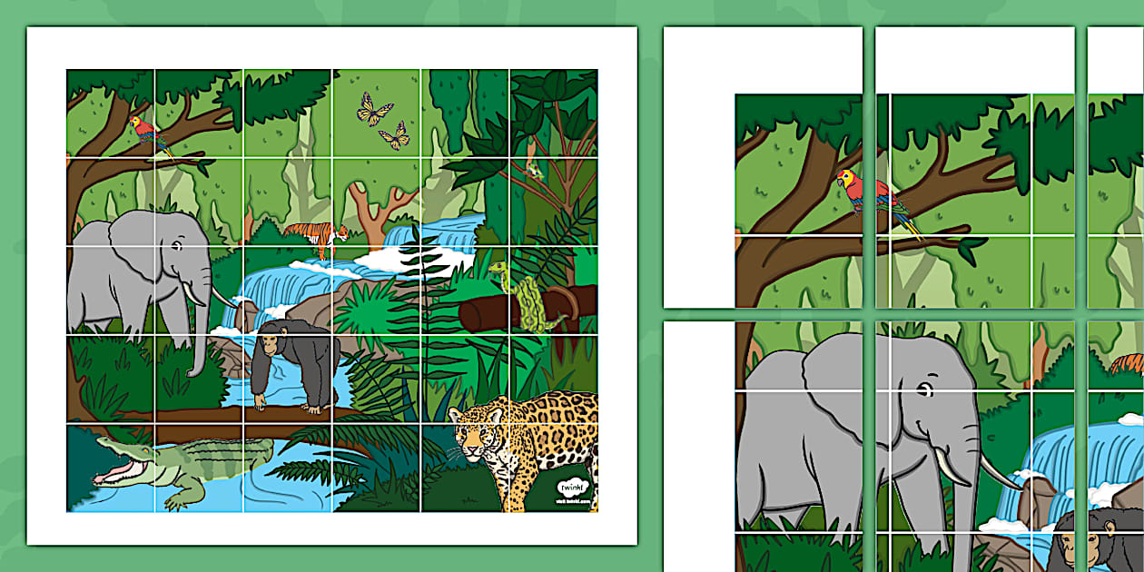 Jungle-Themed Progammable Toy Mat (Compatible with Bee-Bot)