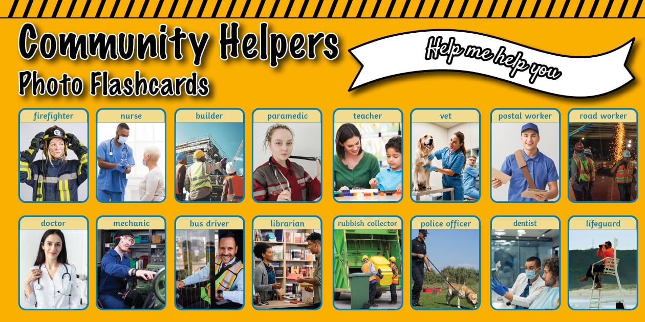 Community Helpers Photo Flashcards