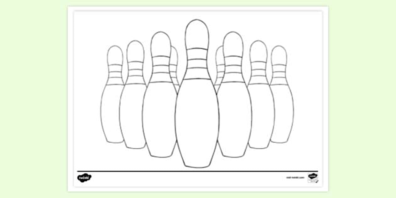 Bowling Pin Colouring Page | Colouring Sheets (teacher made)
