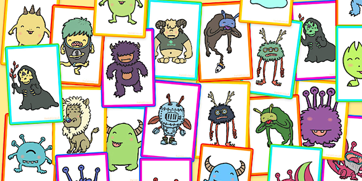 Monster Cards | ESL Compare and Contrast Activities - Twinkl