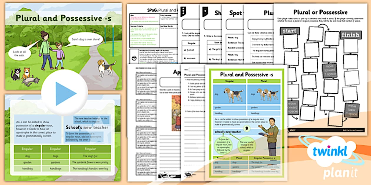 PlanIt Y4 SPaG Lesson Pack: Plural and Possessive S - Twinkl