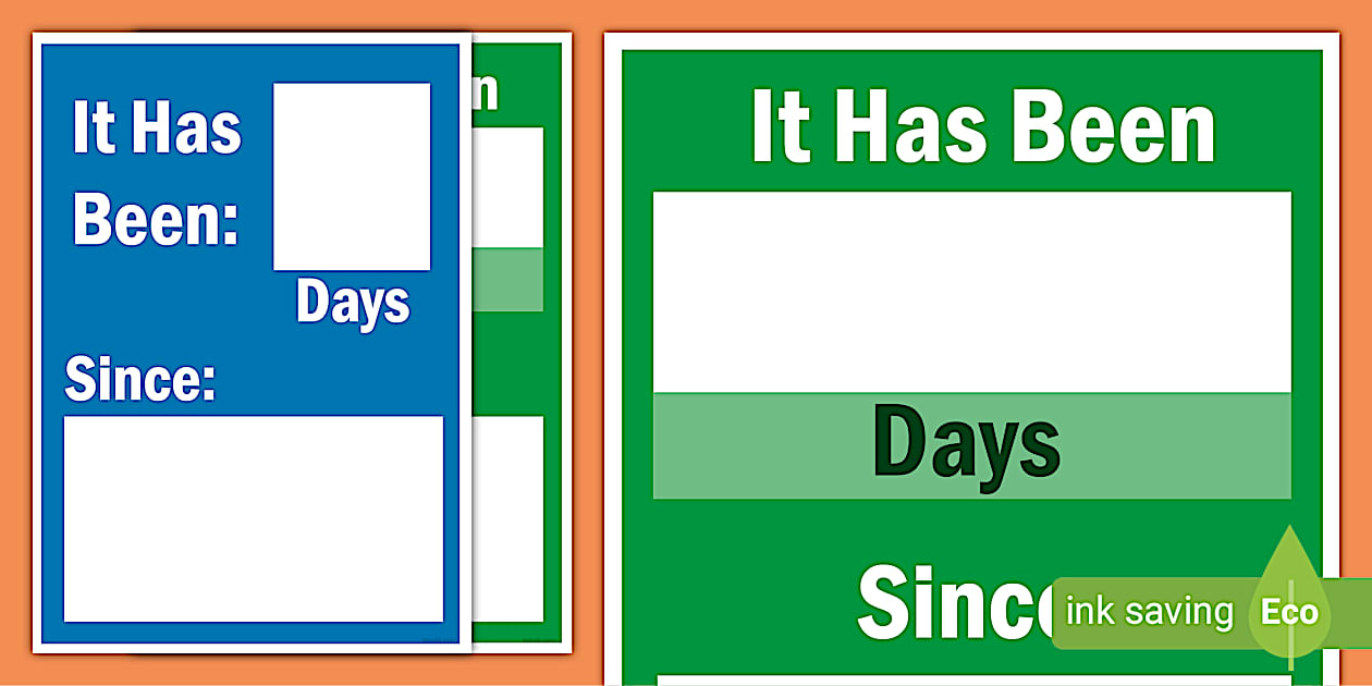 Days Since Sign Posters | Display Posters | Twinkl - Twinkl Days Since Sign Posters | Display Posters | Twinkl - Twinkl