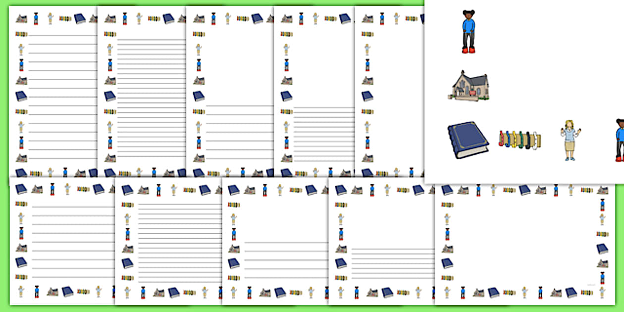 Back to School Page Border Pack - PS1 (teacher made)