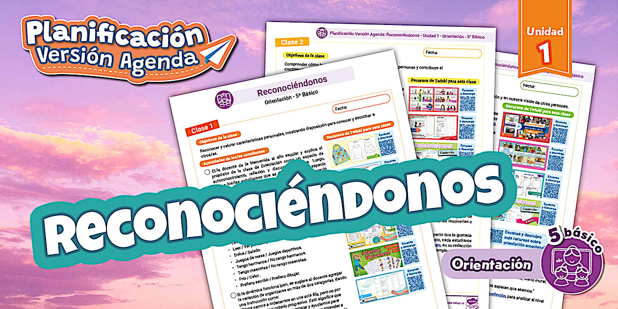 Planificación | Orientación | Unidad 1 | 5°| autonocimiento