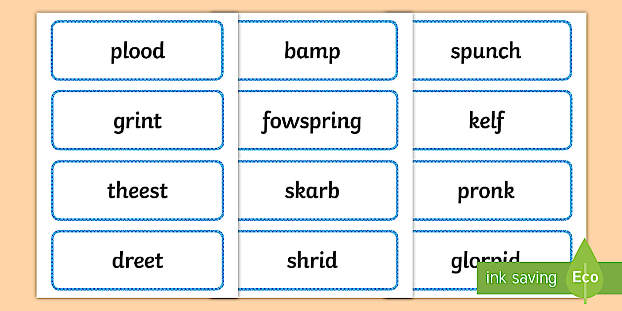 Middle East Phase 4 Nonsense Words Flashcards - Twinkl