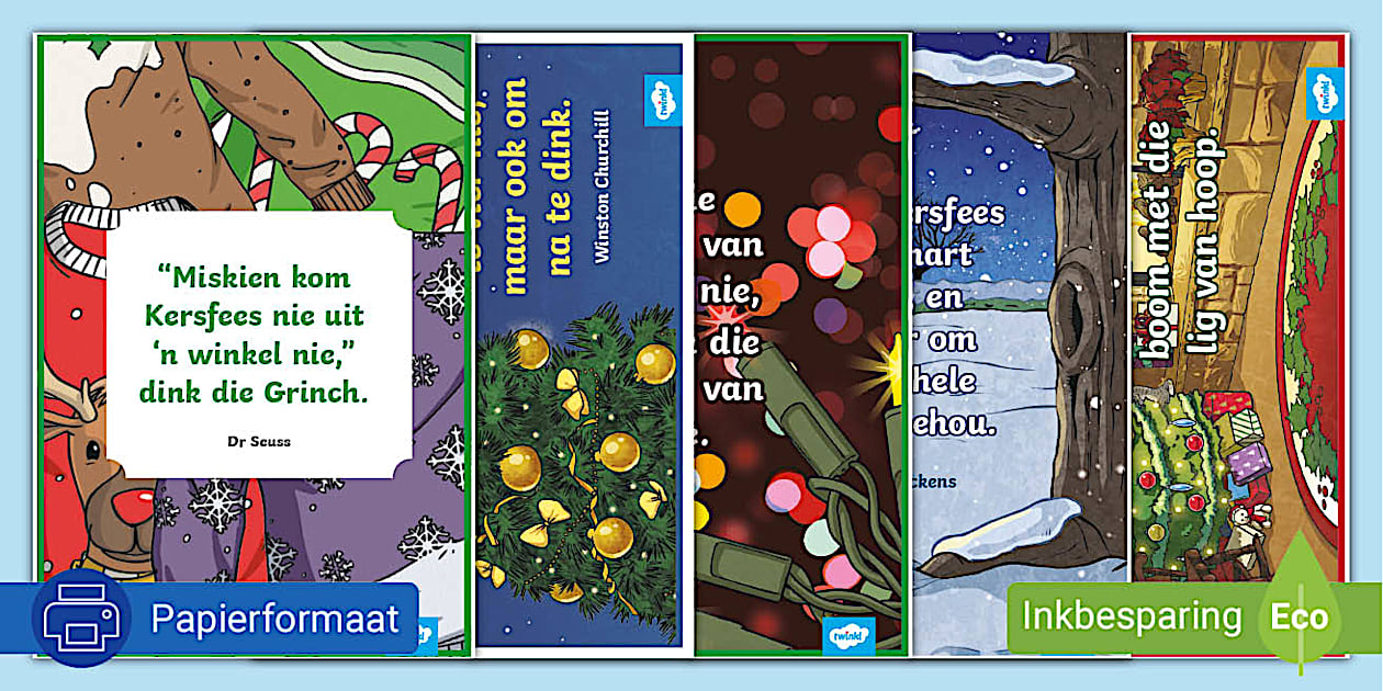 Kersfees Inspirerende Plakkate (teacher made) - Twinkl