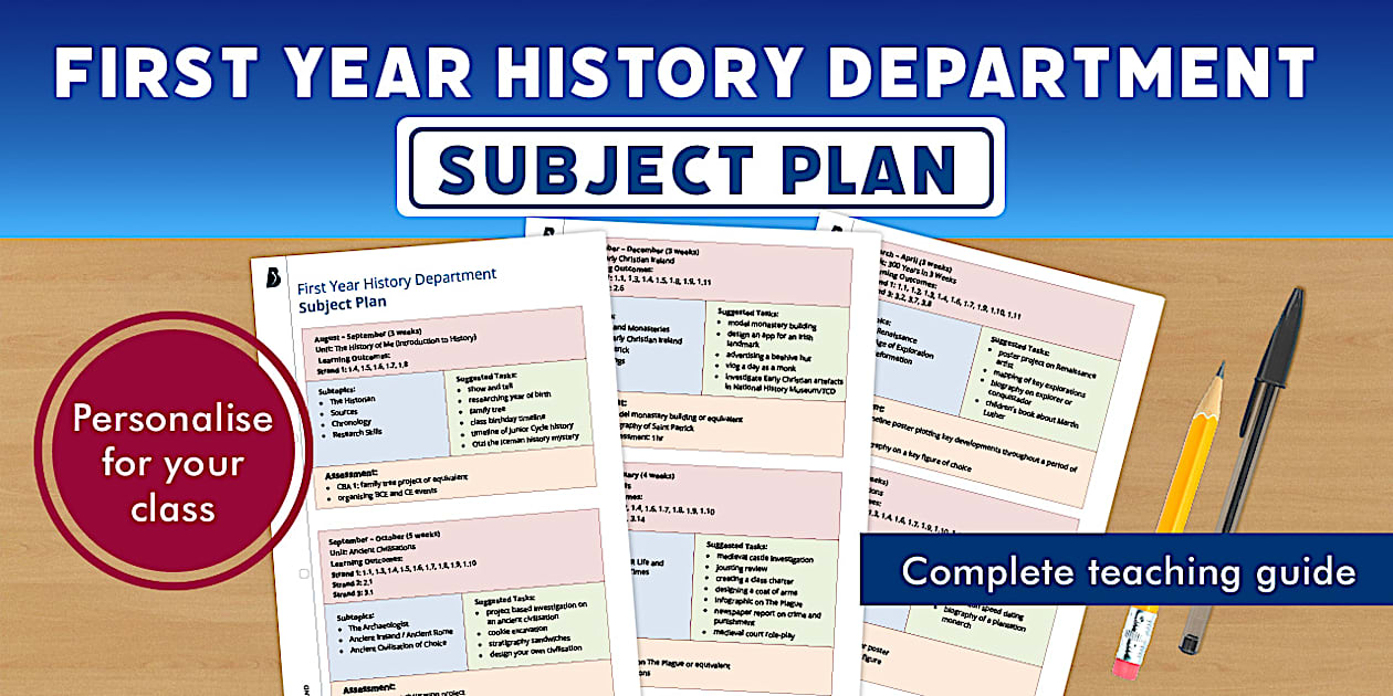 First Year History Department Subject Plan (teacher made)