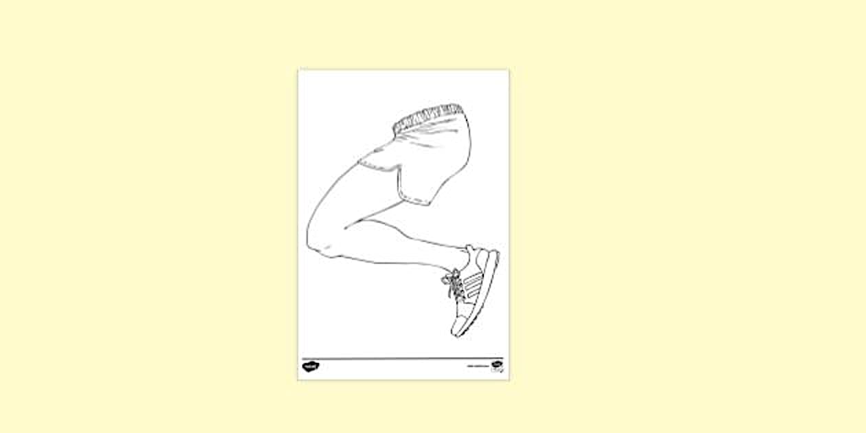 Left Leg Colouring Sheet | Colouring Sheets | Twinkl