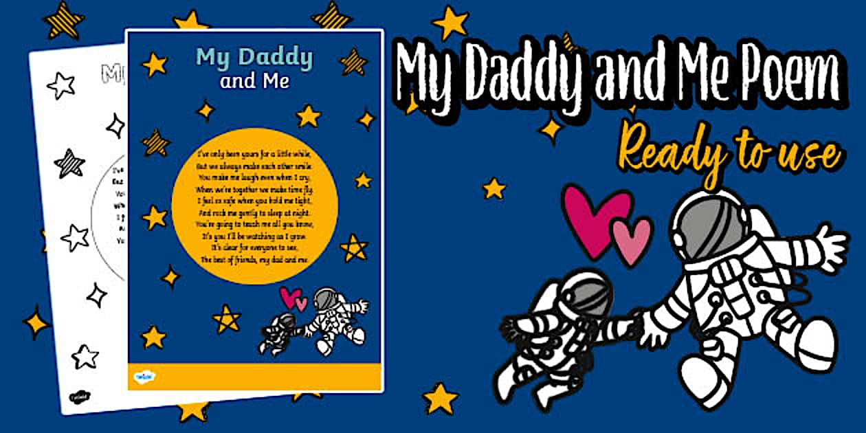 My Daddy and Me Poem - Twinkl