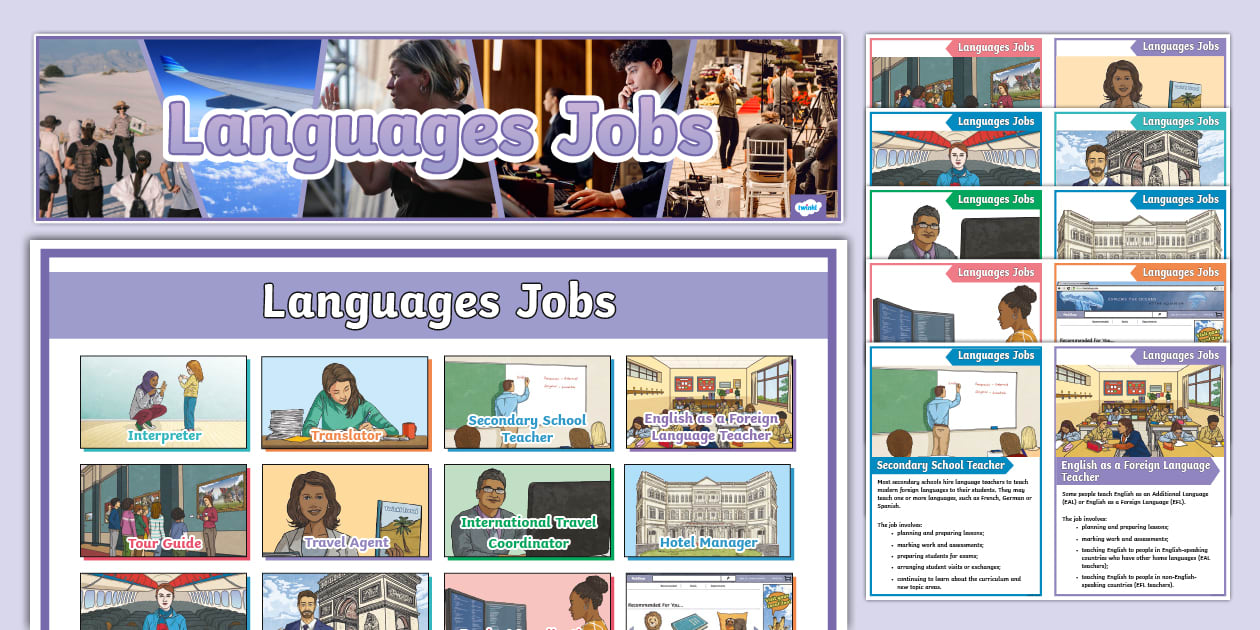 👉 Languages Jobs and MFL Careers Display Pack | Twinkl | KS2