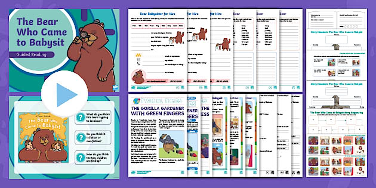 The Bear Who Came to Babysit Guided Reading Pack - Twinkl