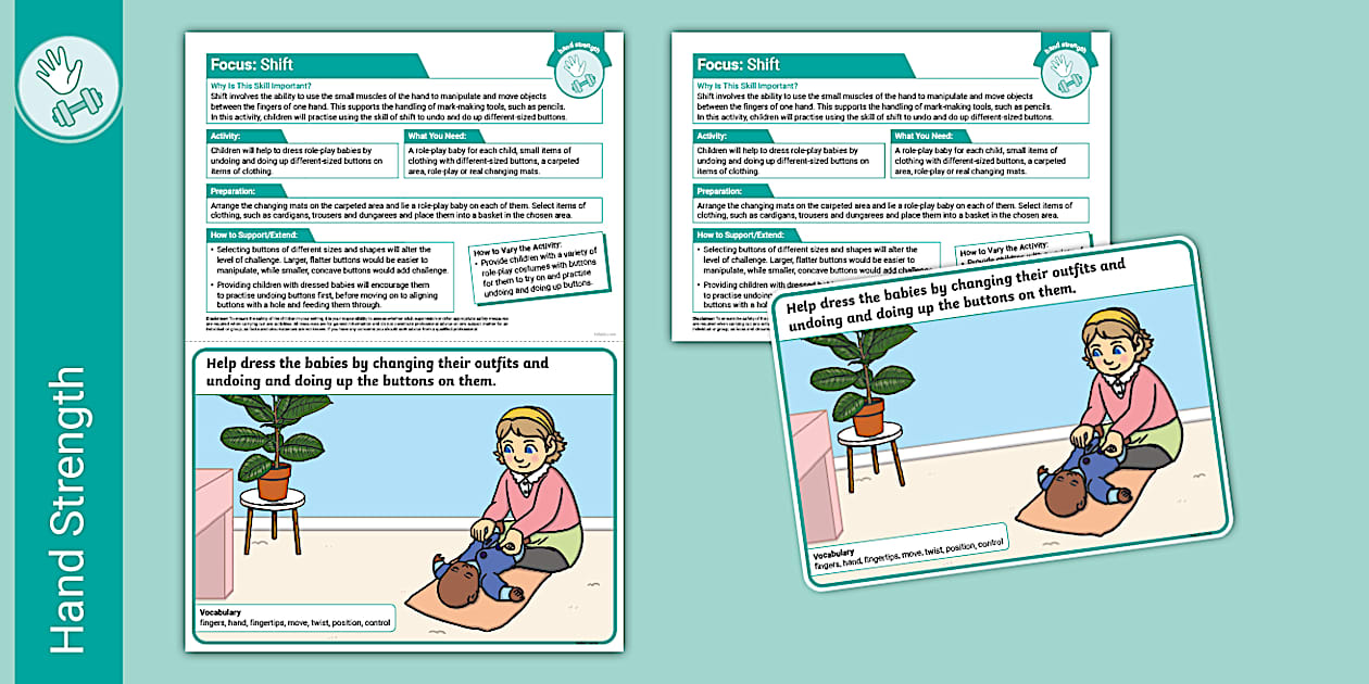 Hand Strength Fine Motor Activity: Dressing Babies - Twinkl