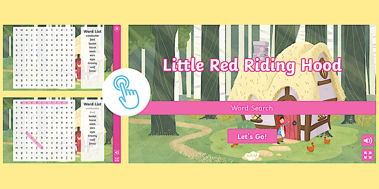 Interactive Little Red Riding Hood Word Search | Twinkl Go!