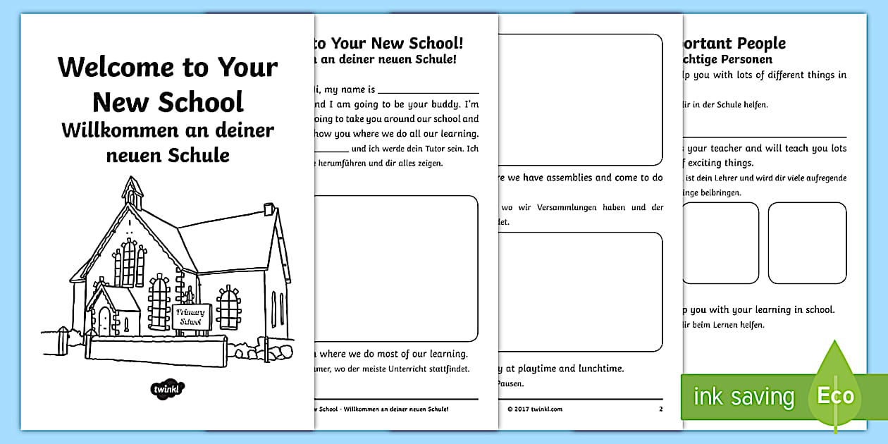 EAL Starter Welcome to Your New School Booklet English/German