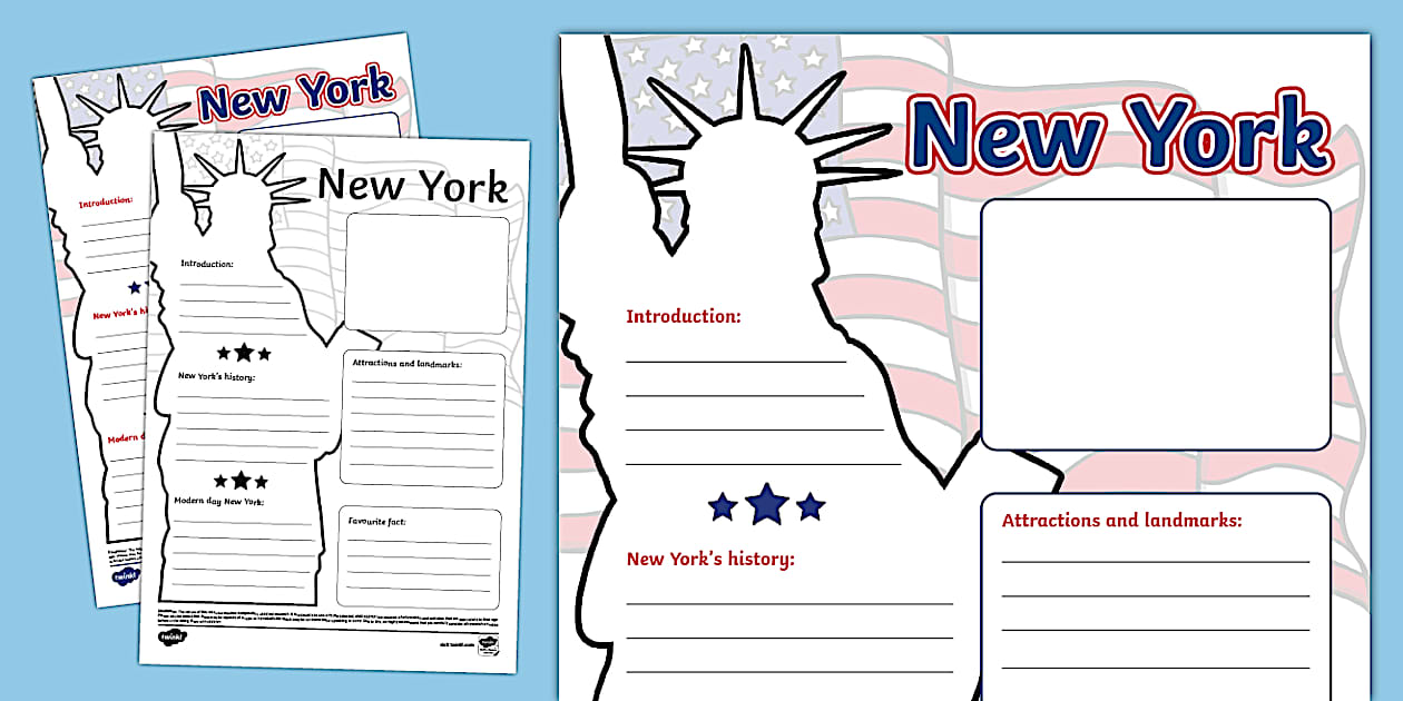New York Non-Chronological Report Template (teacher made)