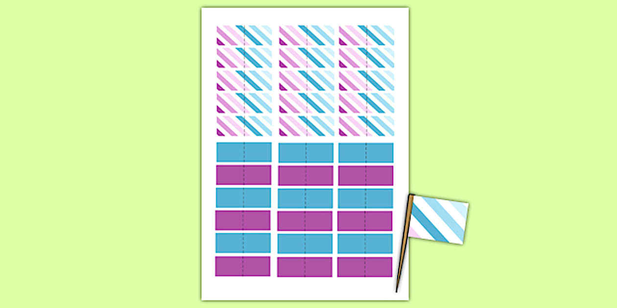 Editable Baptism Toothpick Flags (teacher made) - Twinkl