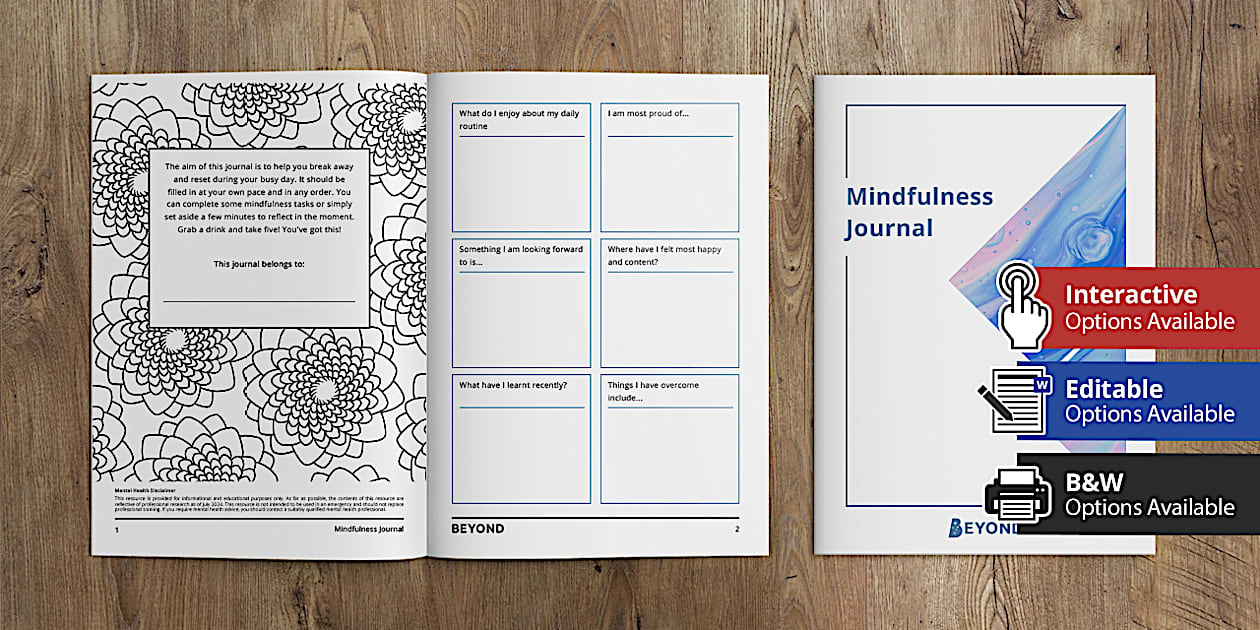 Mindfulness Journal (teacher made) - Twinkl