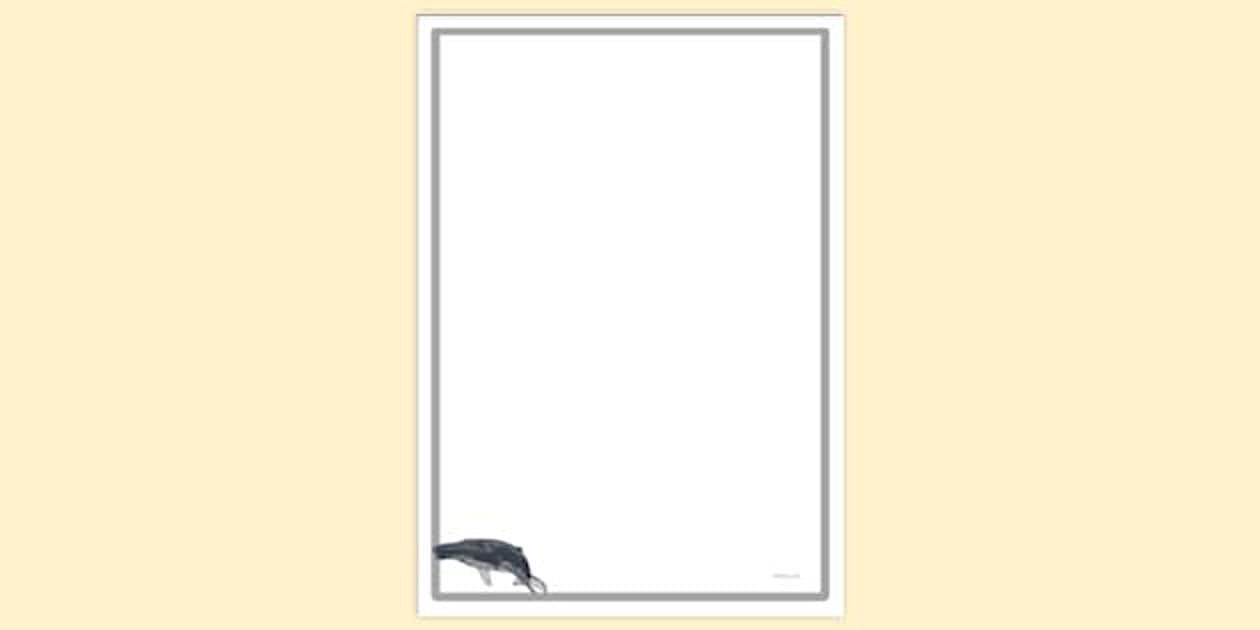 Humpback Whale Page Border | Page Borders | Twinkl - Twinkl
