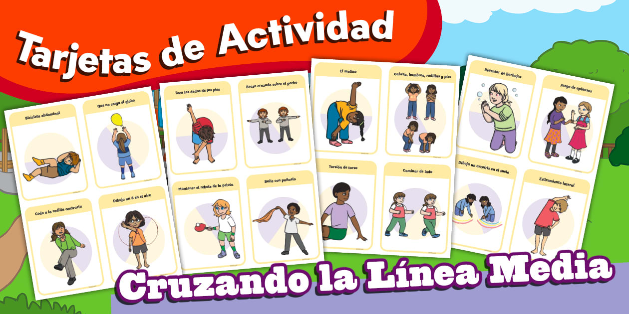 Tarjetas Actividades | Línea Media |Pausa Activa |Ed. Física