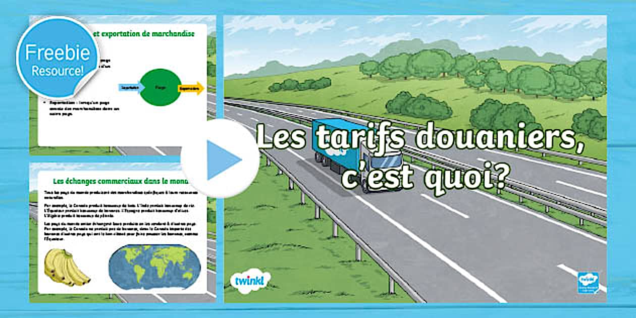 FREE! - What are tariffs Gr.4-8 French (teacher made)