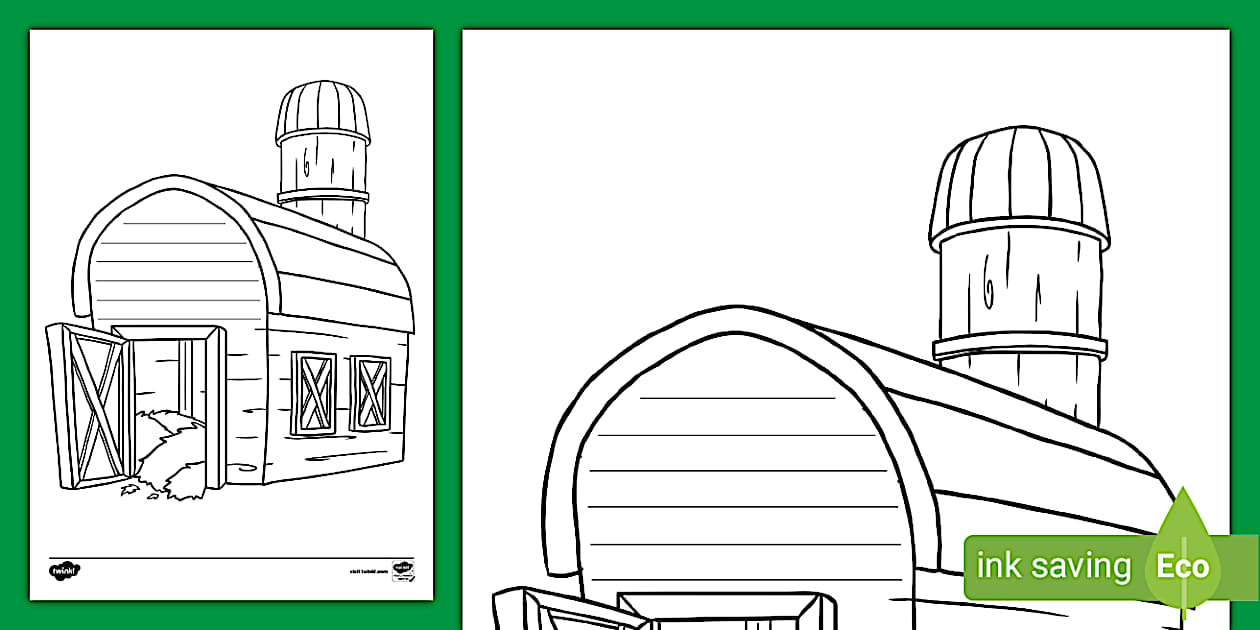 Barn Writing Template (teacher made) - Twinkl