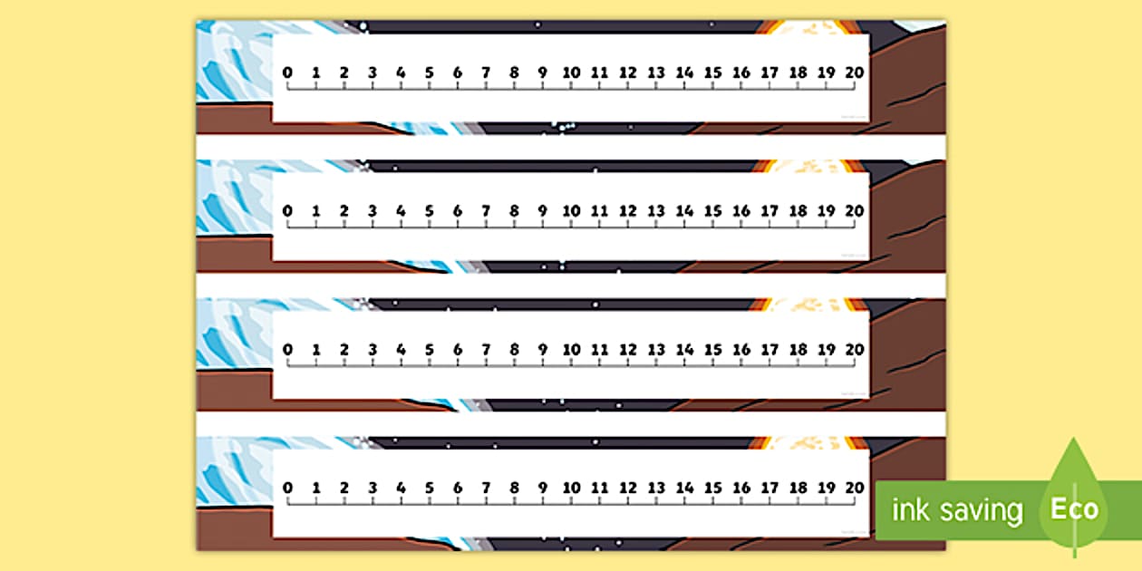 0-20 Number Line (Space) (teacher made) - Twinkl
