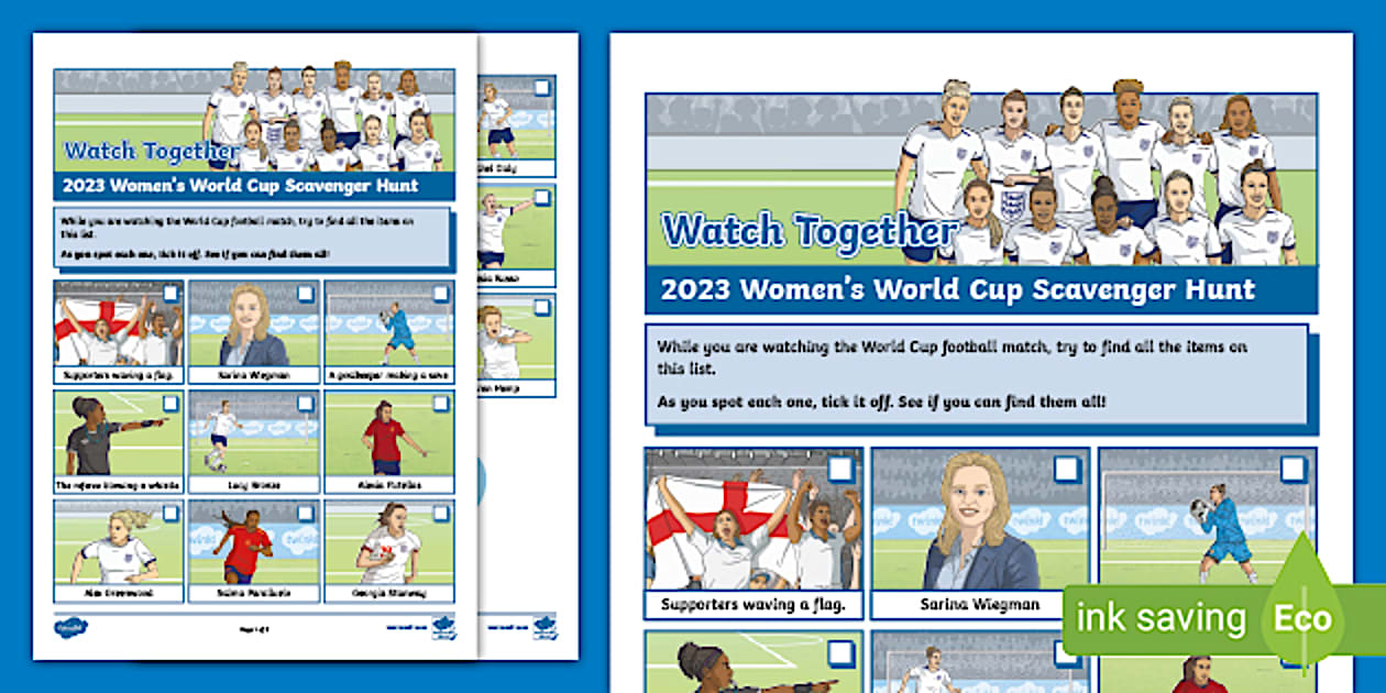 Women's World Cup Watch Together Scavenger Hunt (Ages 7-11)