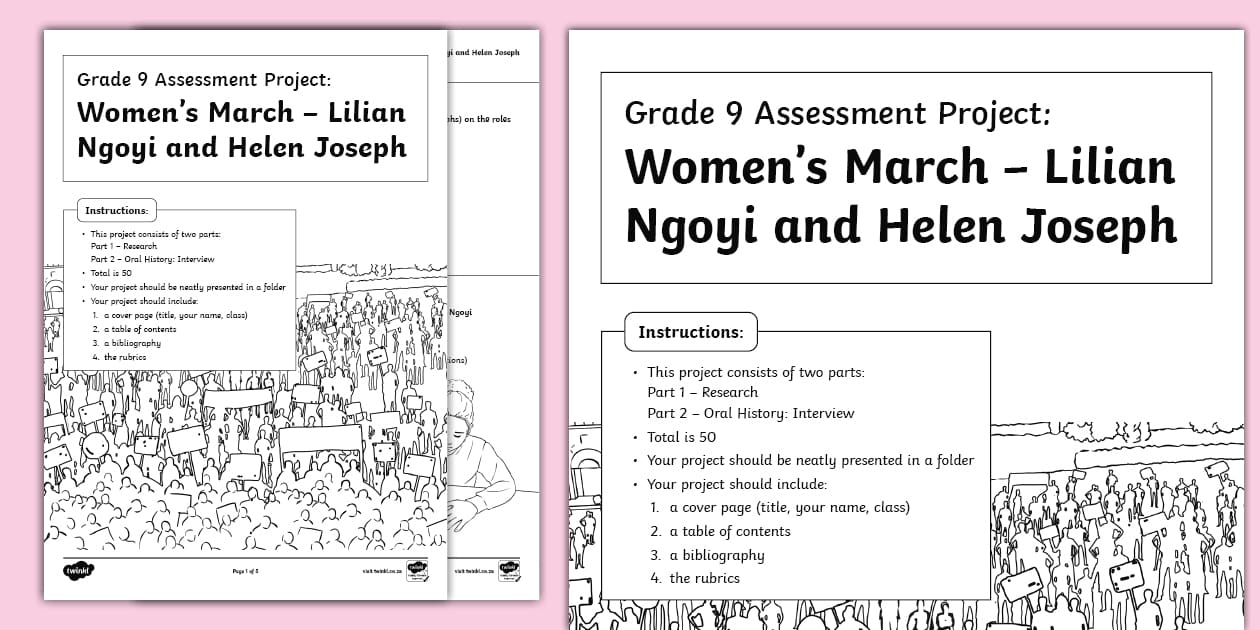 Grade 9 History: Term 3 Research Project (teacher made)