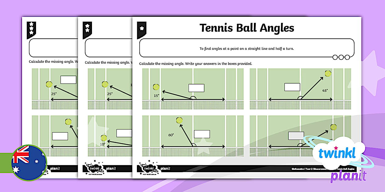Year 5 Measurement: Tennis Ball Angles Home Learning Task