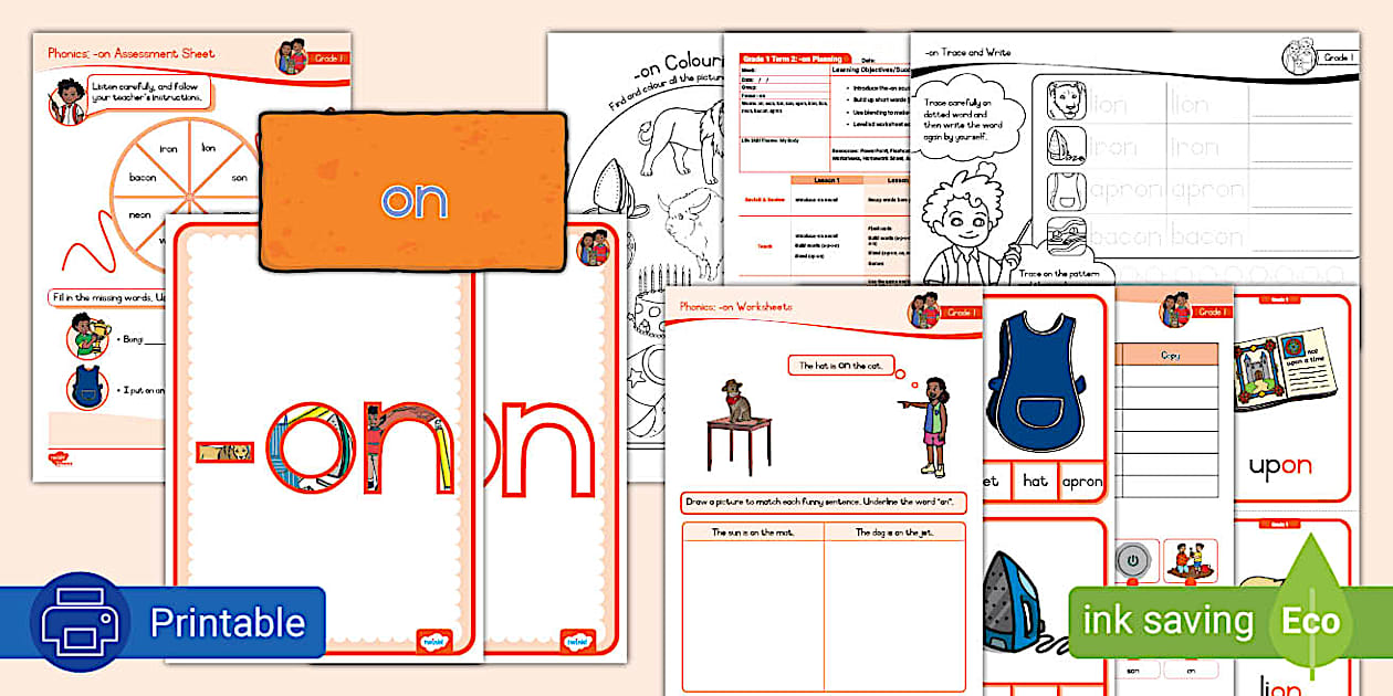 Grade 1 Phonics Pack -on