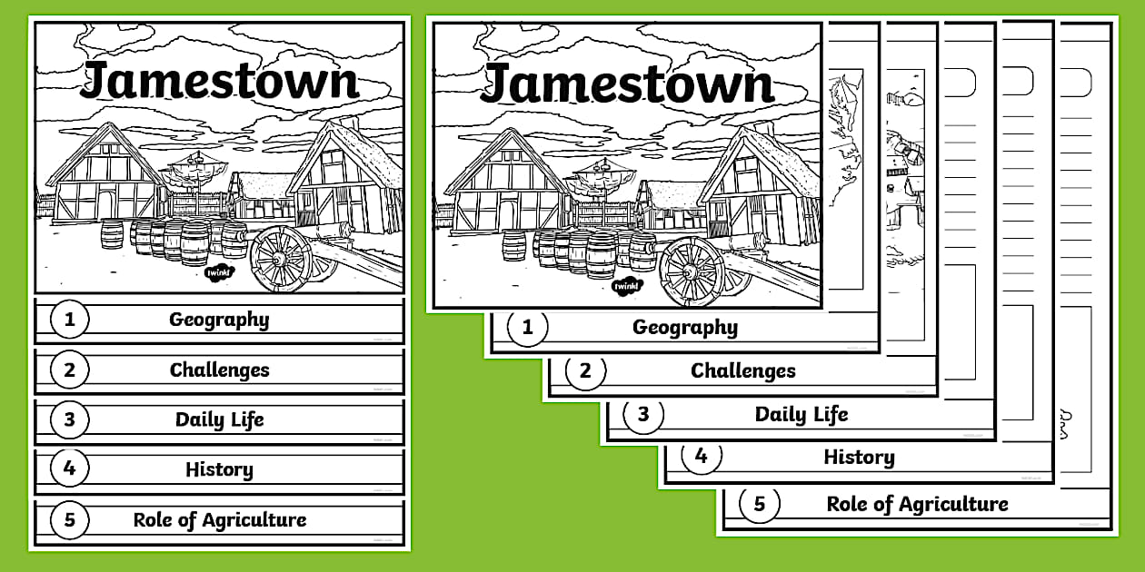 Jamestown Flipbook for 3rd-5th Grade (teacher made) - Twinkl