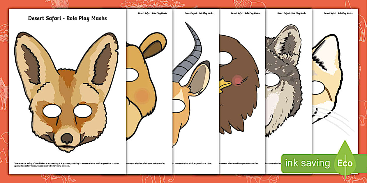 UAE Animal Role Play Masks (teacher made) - Twinkl