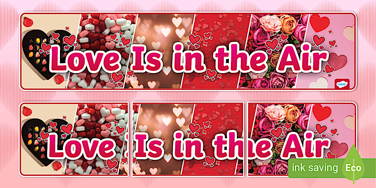 Love Is in the Air Photo Display Banner