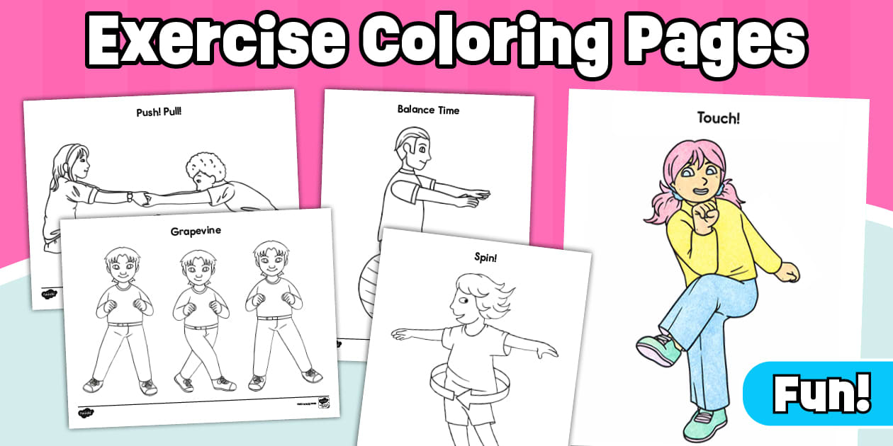 Exercising Coloring Pages