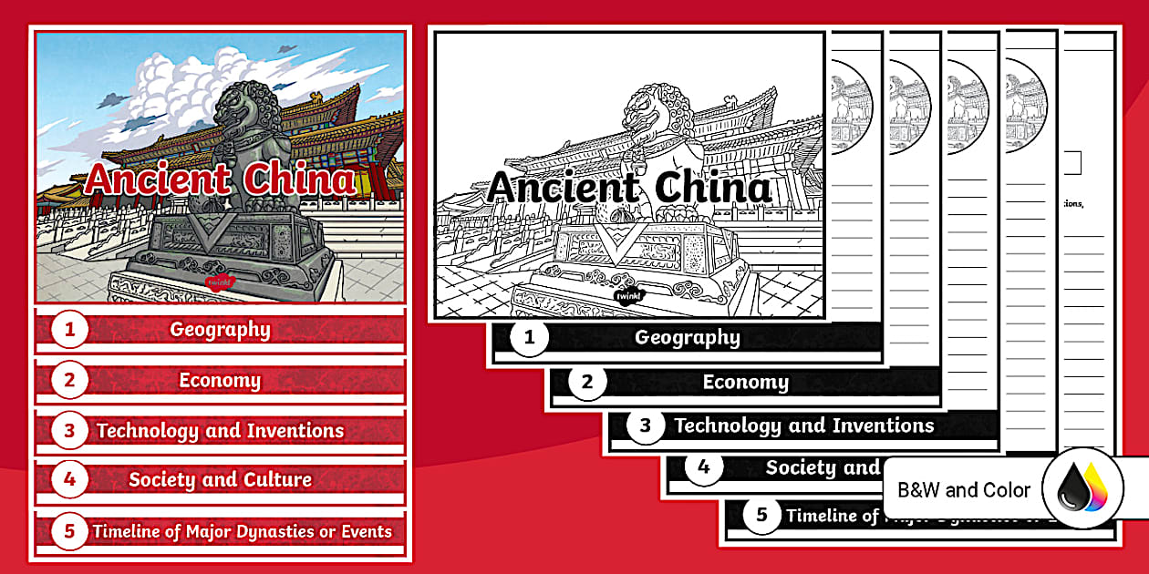 Sixth Grade Ancient China Flipbook (teacher made) - Twinkl