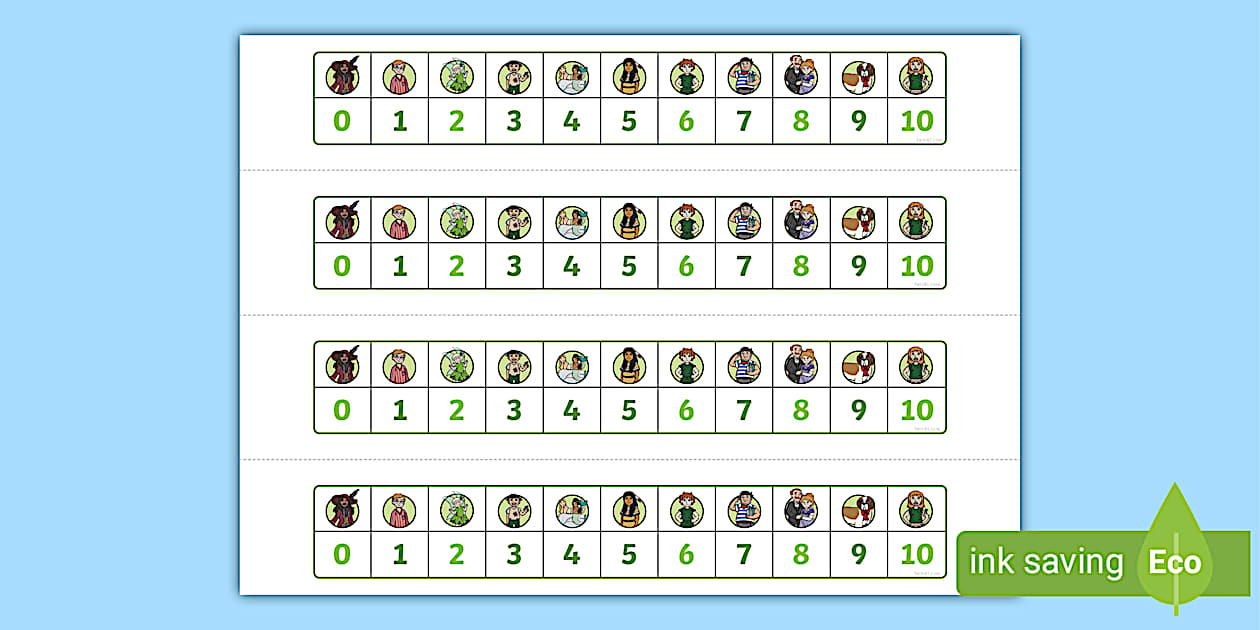 Peter Pan Number Track 0 to 10 (teacher made) - Twinkl