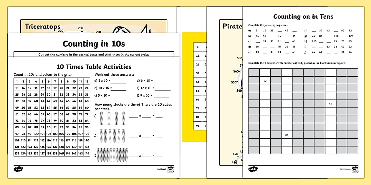 Counting in 10s Bumper Resource Pack - Twinkl