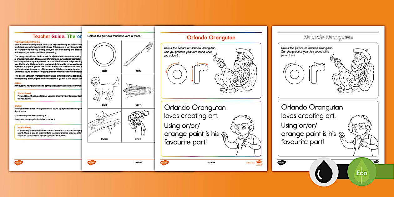 The ‘or’ Sound Phonics Worksheets - Twinkl CA - Twinkl