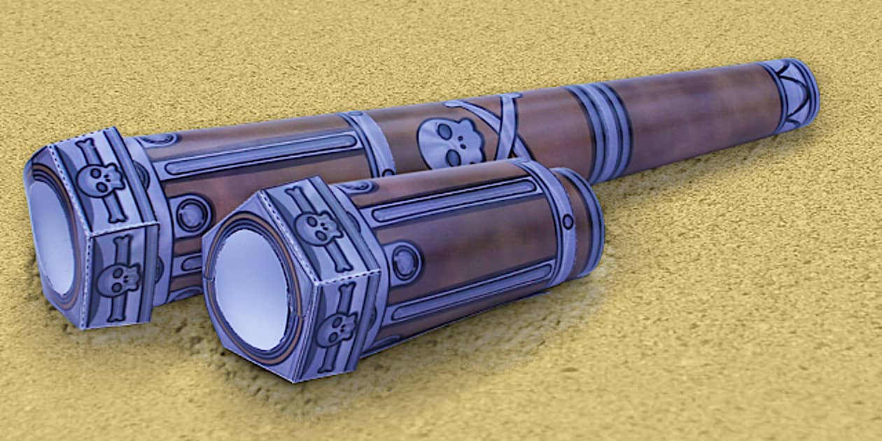 A Pirate Themed Telescope Paper Model | Twinkl - Twinkl