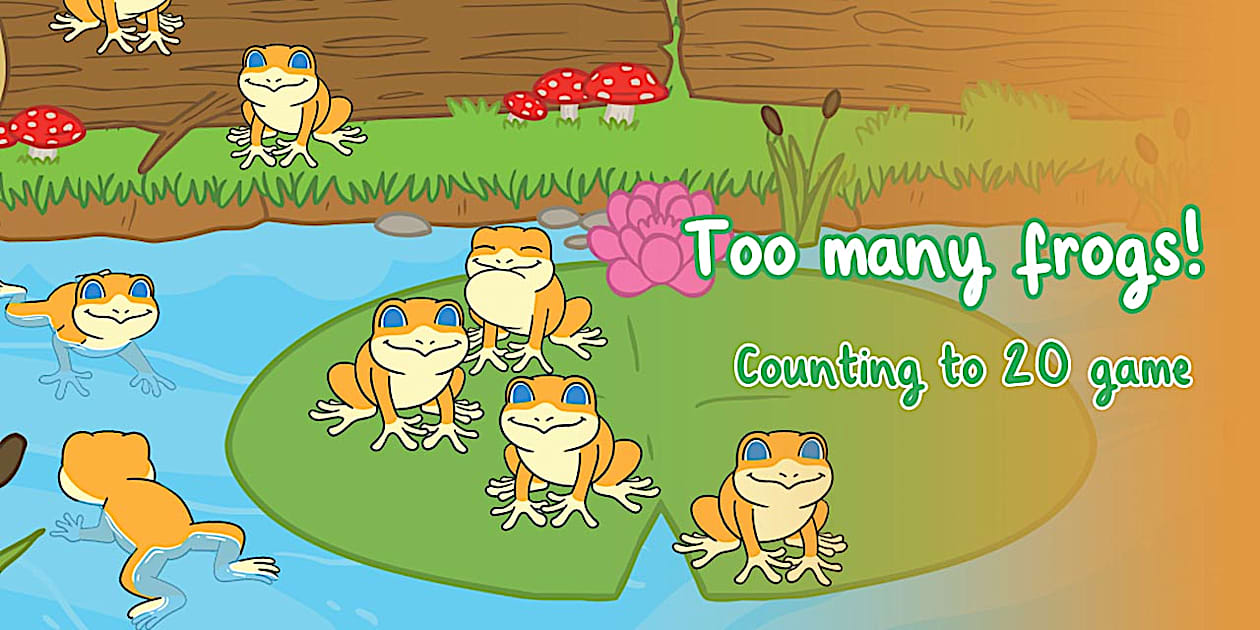👉 Too Many Frogs: Interactive Counting to 20 Game
