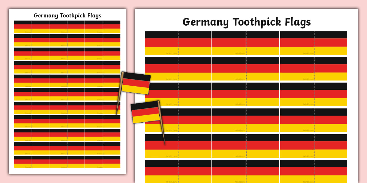 Germany Toothpick Flags Craft (teacher made) - Twinkl
