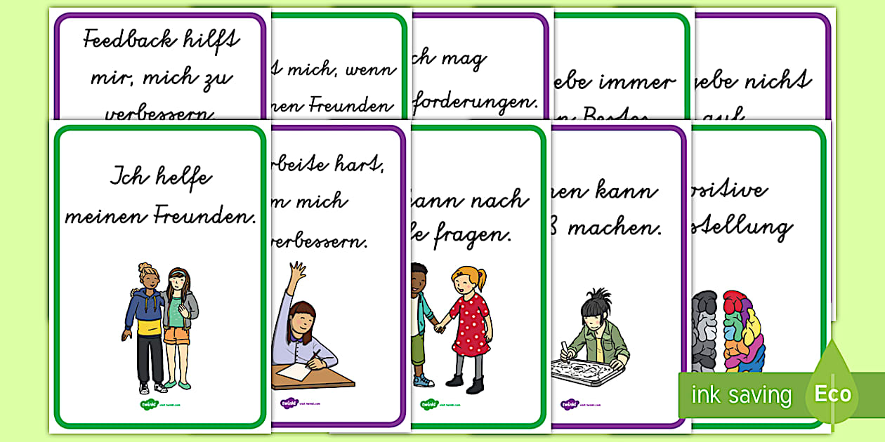 Positive Einstellung Póster DIN A4 (teacher made) - Twinkl