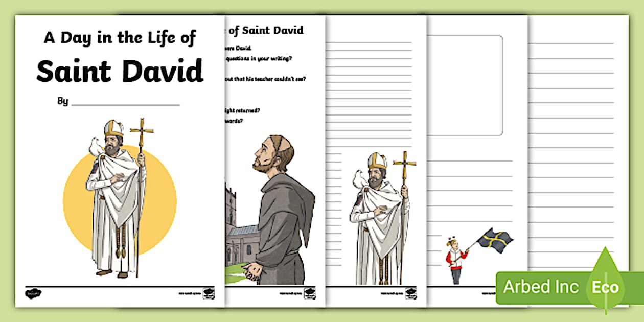 A Day in the Life of St. David Diary Writing (teacher made)