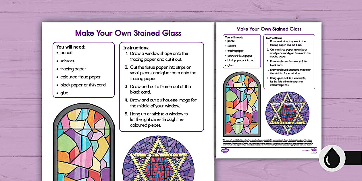 Make Your Own Stained Glass Window Craft Instructions