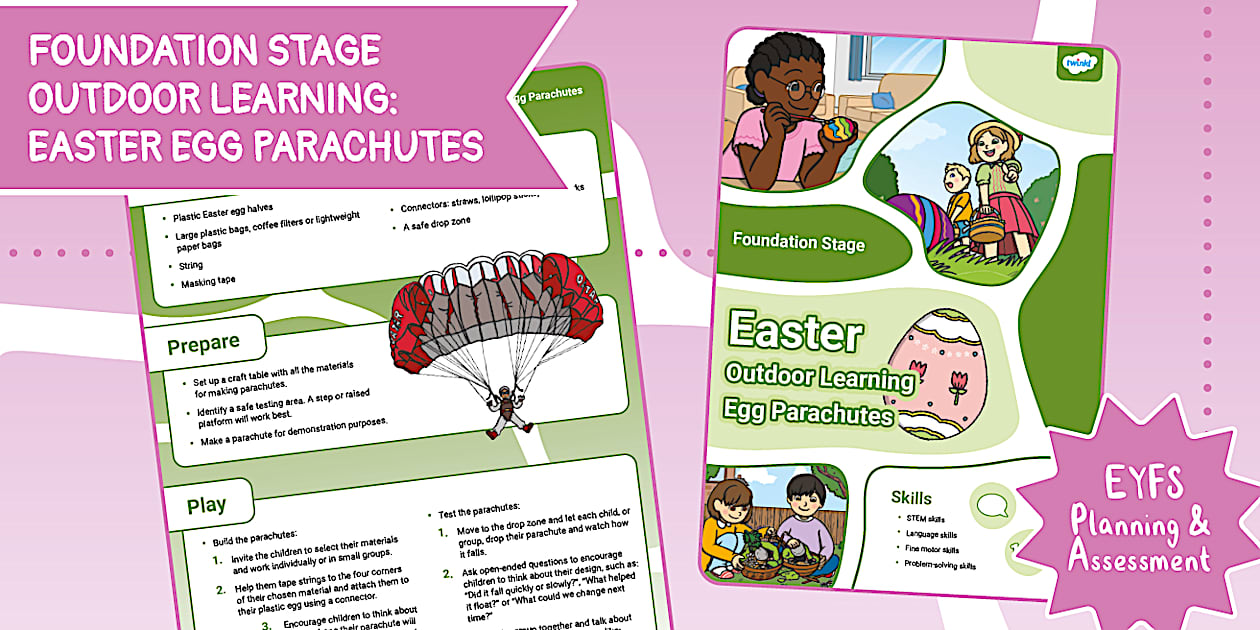 Northern Ireland Foundation Stage Outdoor Learning: Easter Egg Parachutes