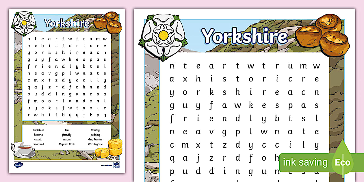 KS2 Yorkshire Word Search (teacher made) - Twinkl