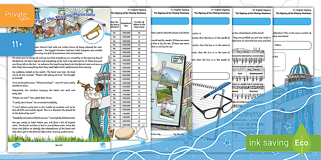 11+ English Mystery: The Mystery of the Missing Musicians