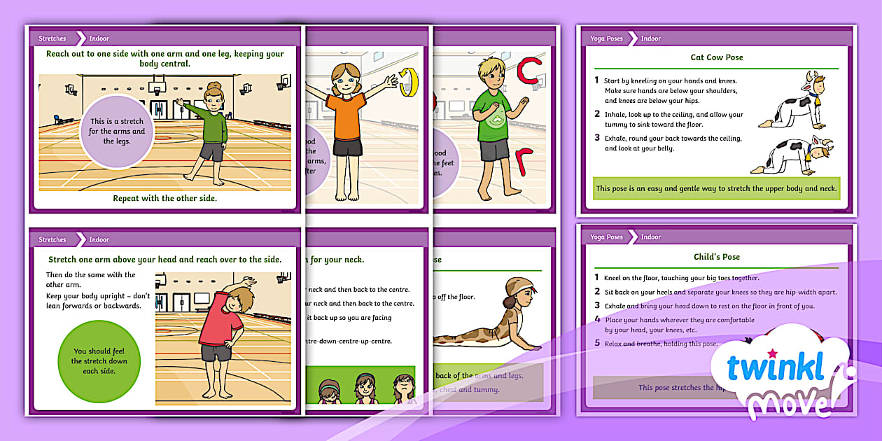 FREE! - 👉 Twinkl Move PE Cartoon Warm-Up and Stretches Cards